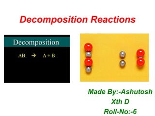Decomposition Reaction Examples