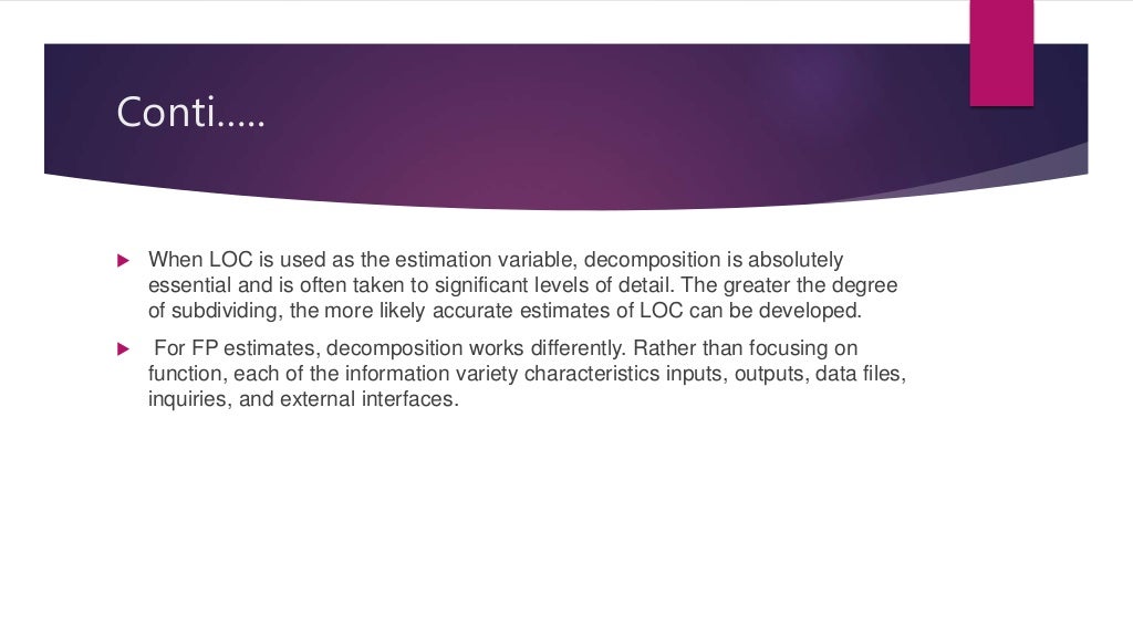Decomposition Technique In Software Engineering