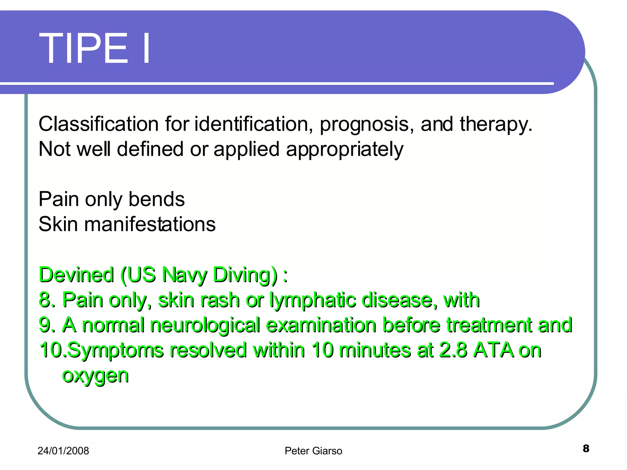Decompression sickness | PPS