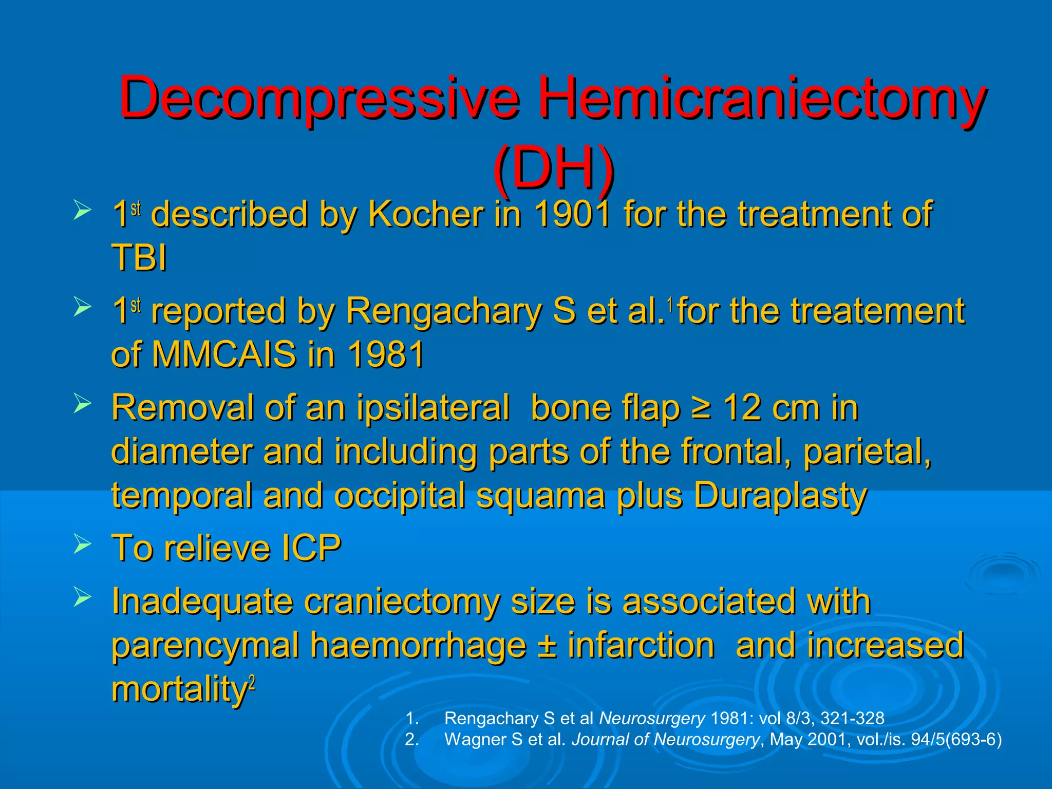 Decompressive craniectomy final | PPT