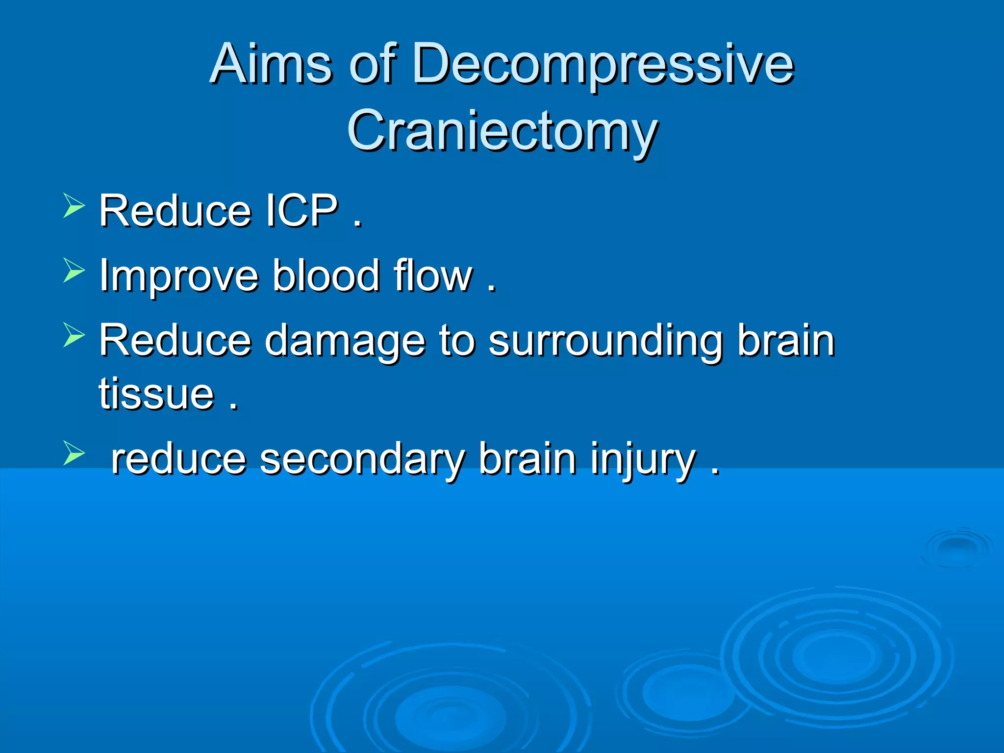 Decompressive craniectomy final | PPT