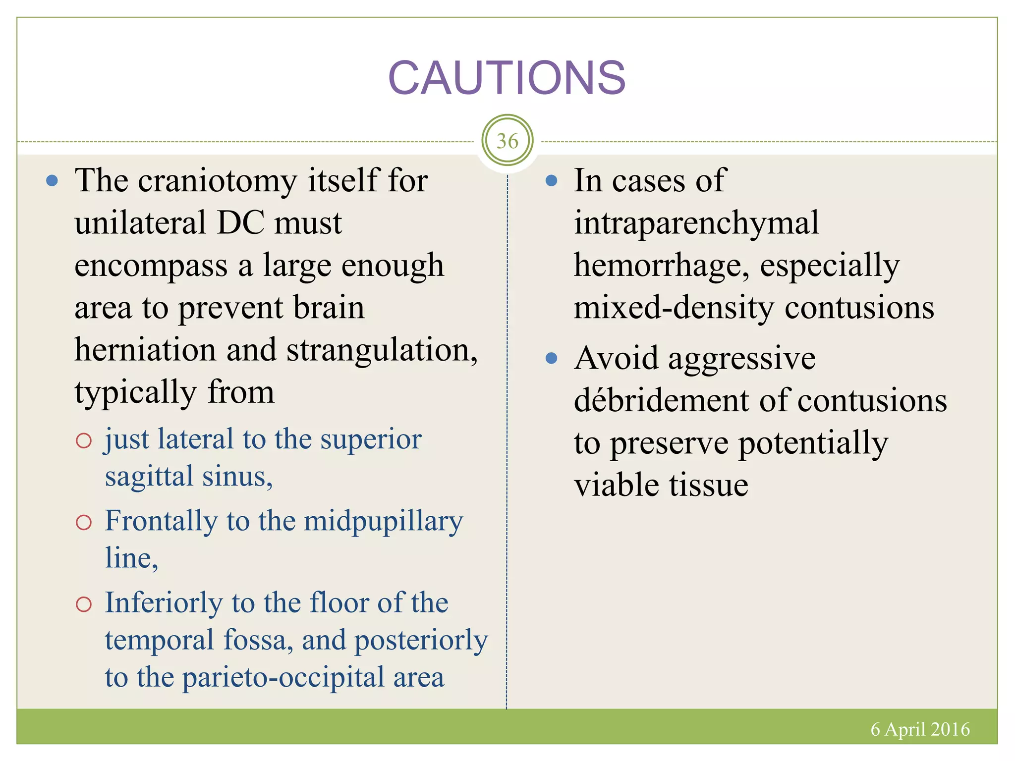 Decompressive craniectomy | PPTX