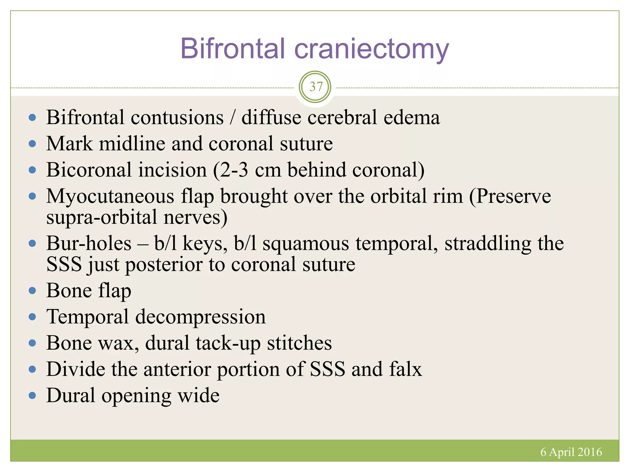 Decompressive craniectomy | PPTX