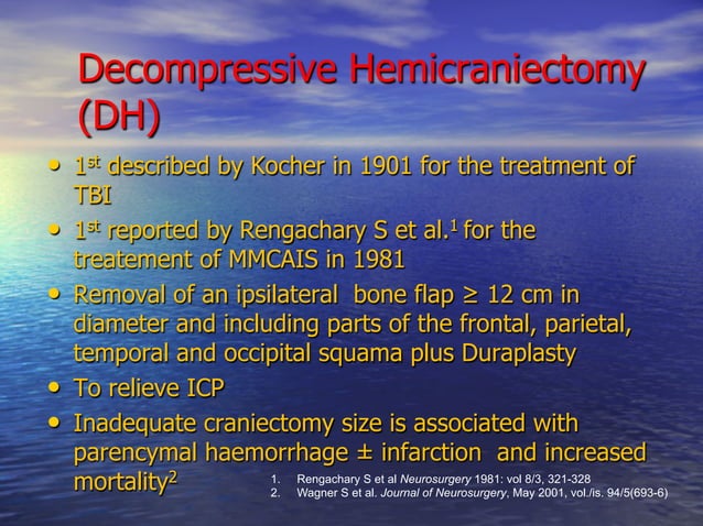 decompressive_craniectomy and it's managemnet | PPT