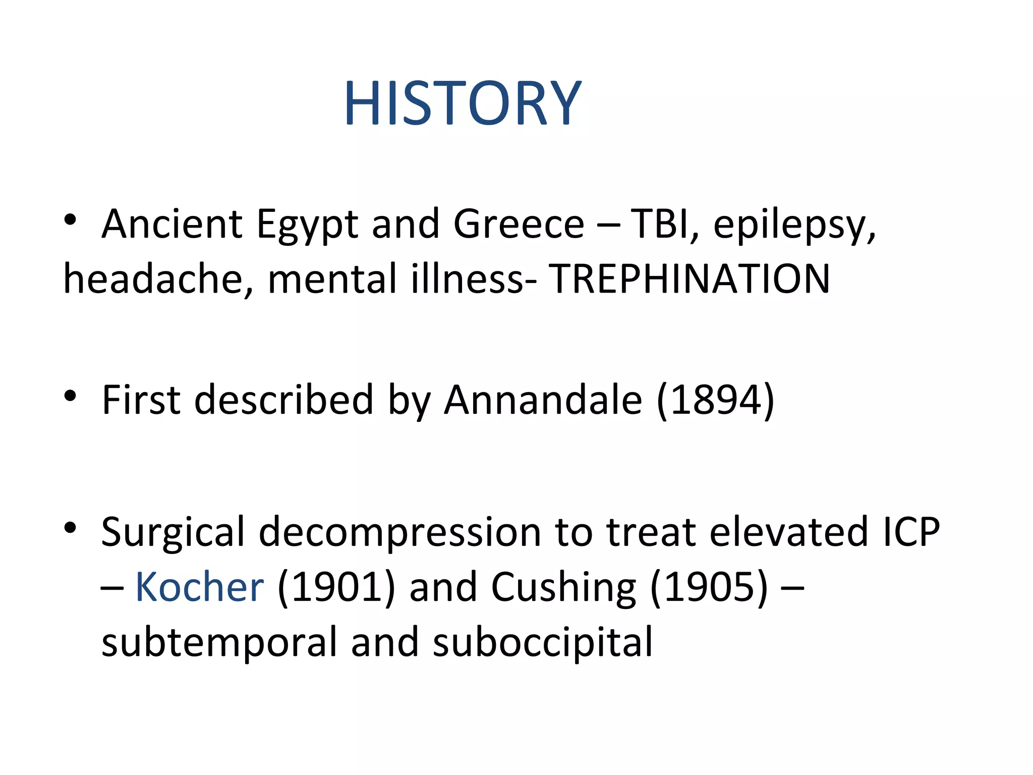 DECOMPRESSIVE CRANIECTOMY - DR SHAMEEJ | PPT