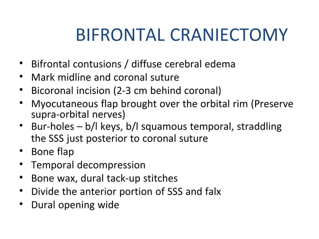 DECOMPRESSIVE CRANIECTOMY - DR SHAMEEJ | PPT