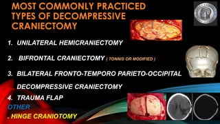 DECOMPRESSIVE CRANIECTOMY IN MALIGNANT ISCHEMIC INFARCTION OF THE ...