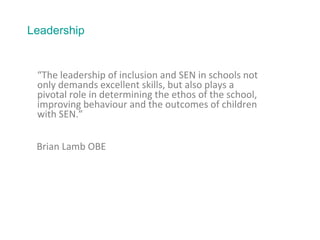 Deconstructing SEN to Construct Inclusion - David Bartram | PPTX