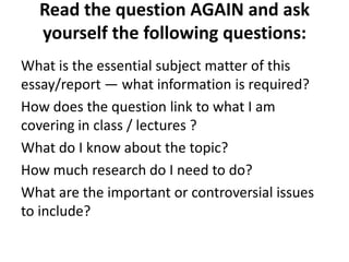 Deconstructing an essay | PPTX