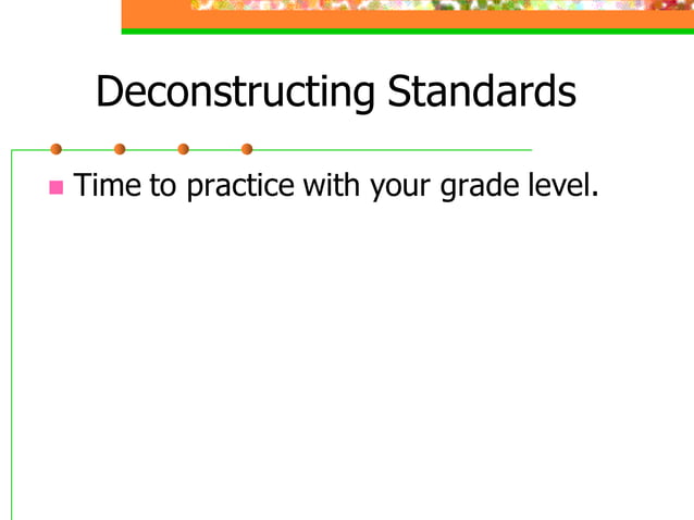 Deconstructing Standards Learning Targets | PDF