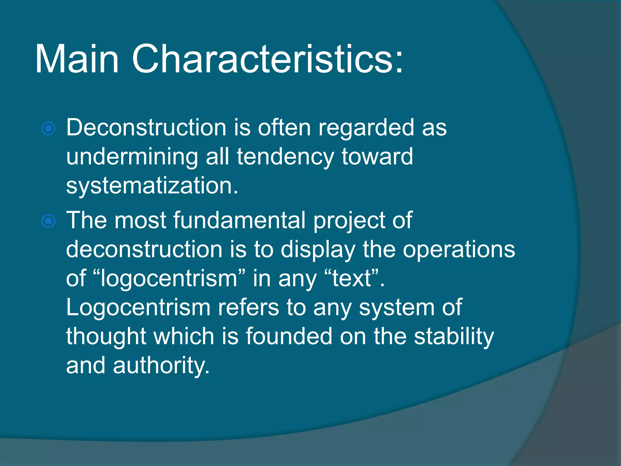 Deconstruction | PPTX
