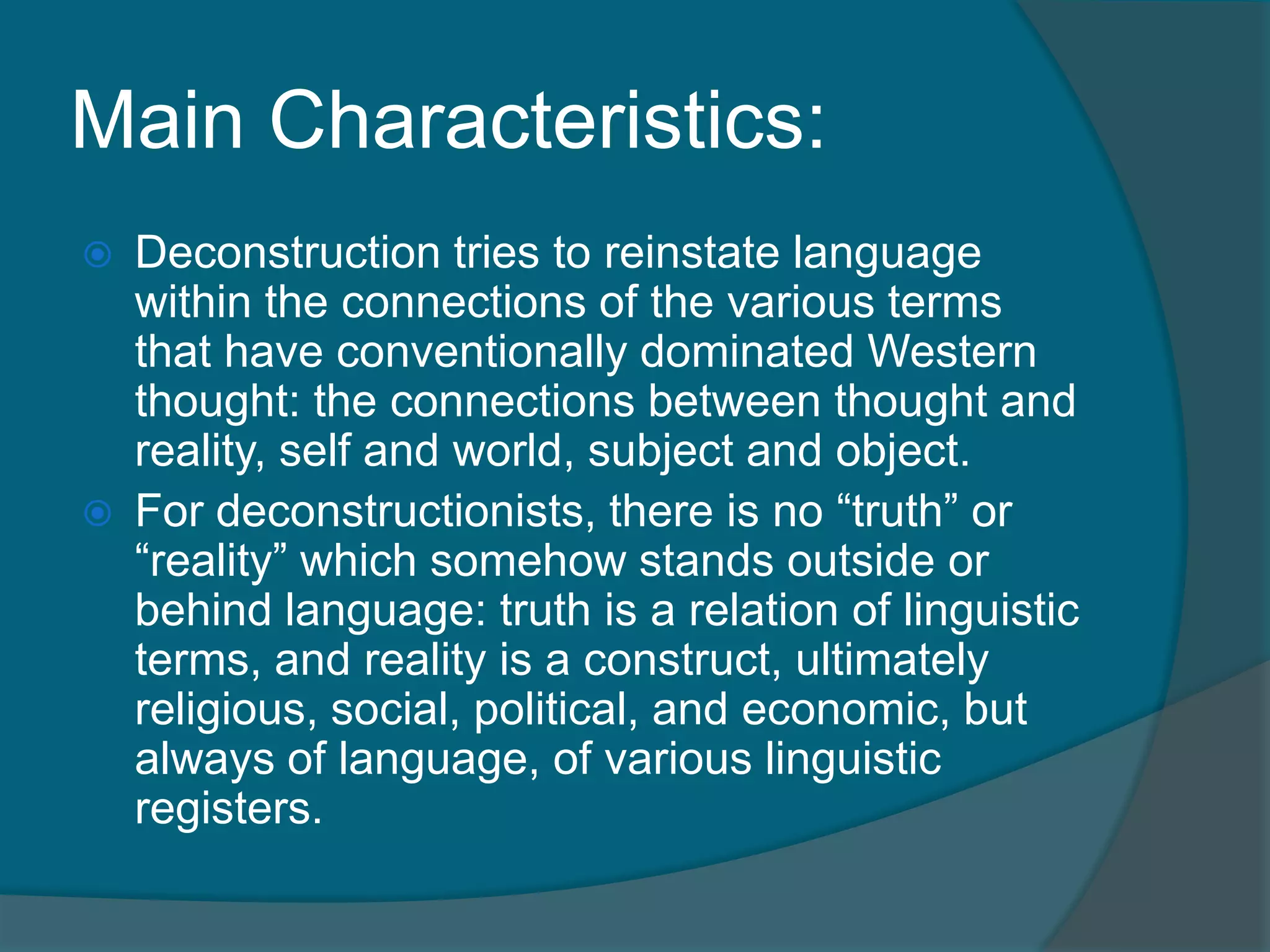 Deconstruction | PPTX