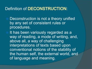 Deconstruction | PPT