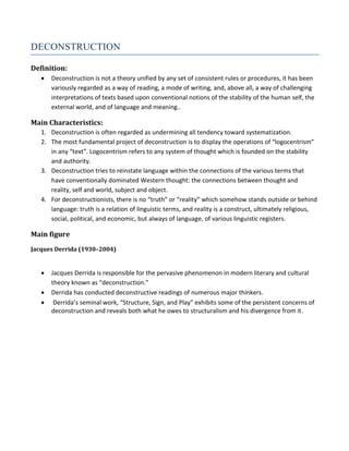 Deconstruction | PDF