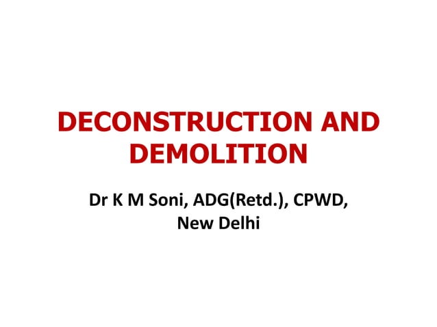 Deconstruction | PPT