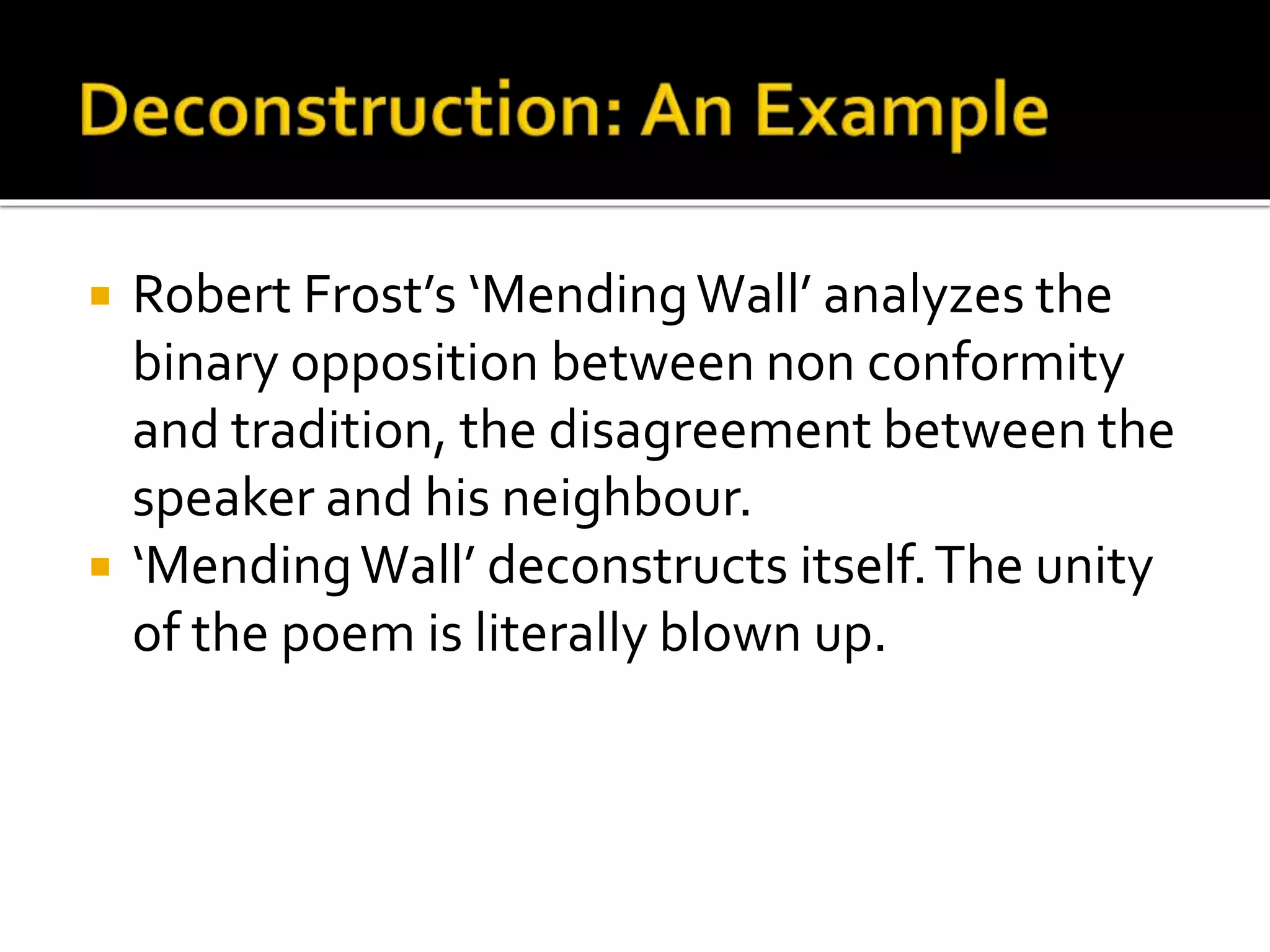 Deconstruction as a literary theory | PPTX