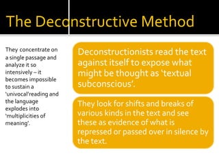 Deconstruction as a literary theory | PPTX
