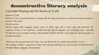 DECONSTRUCTION ANALYSIS THE MAN WITH THE TWISTED LIP | PDF