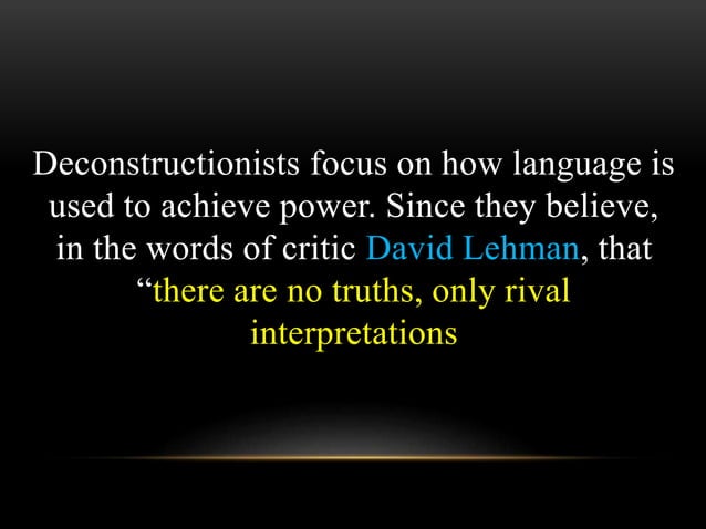 Deconstruction Approach | PPTX