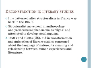 Deconstructionism | PPTX