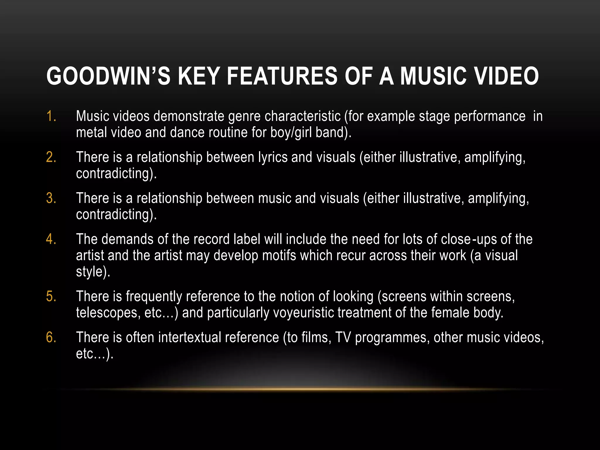 Deconstruction of music video | PPTX