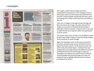 Deconstruction of newspapers products | PPTX