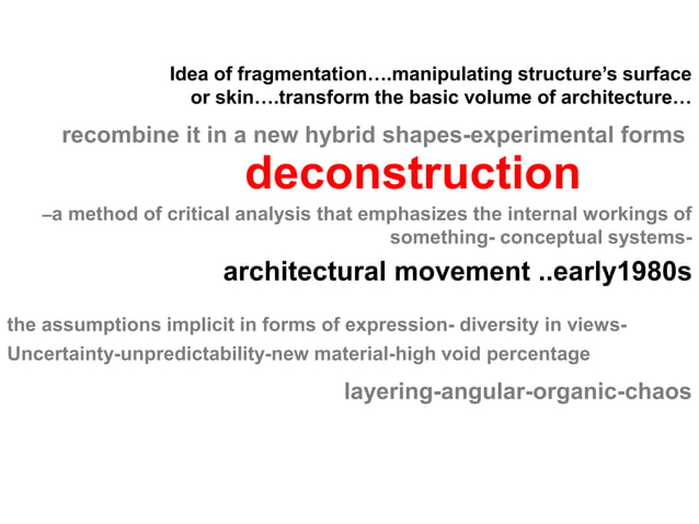 DECONSTRUCTION_ppt.ppt theory of architecture | PPT