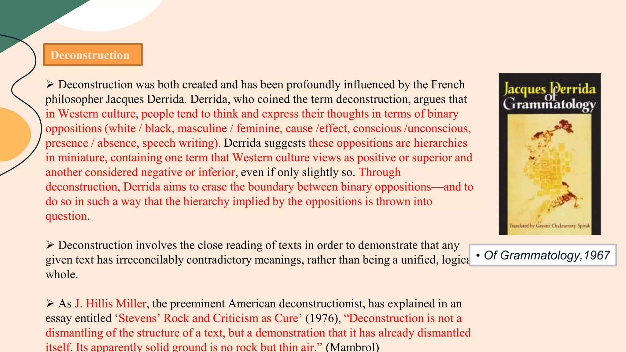 Deconstruction & The Yale School – Deconstruction in Practice.pptx