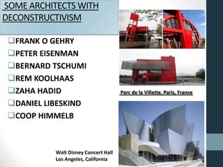 Deconstructive architecture | PPTX