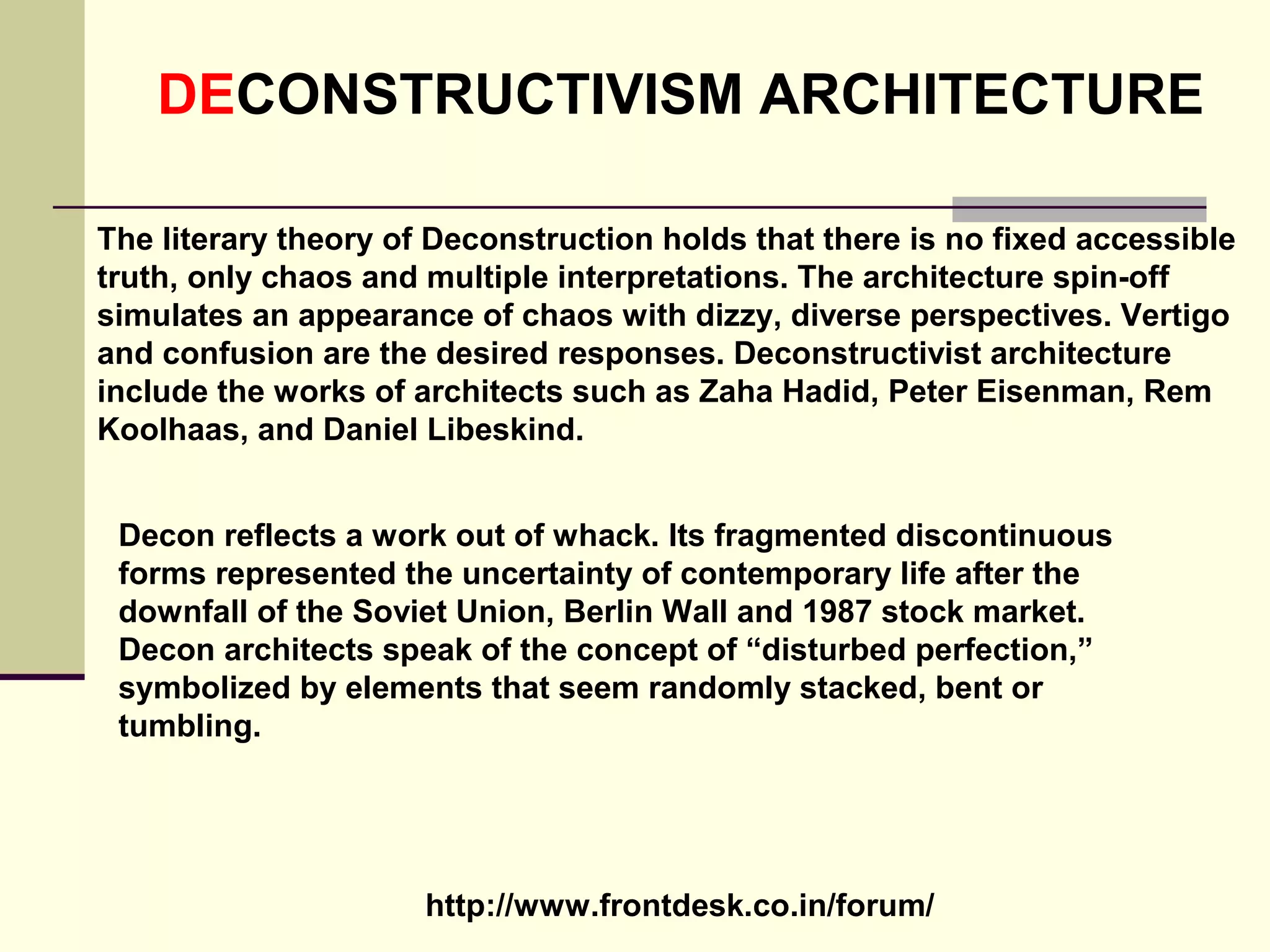 Deconstructivism | PPT