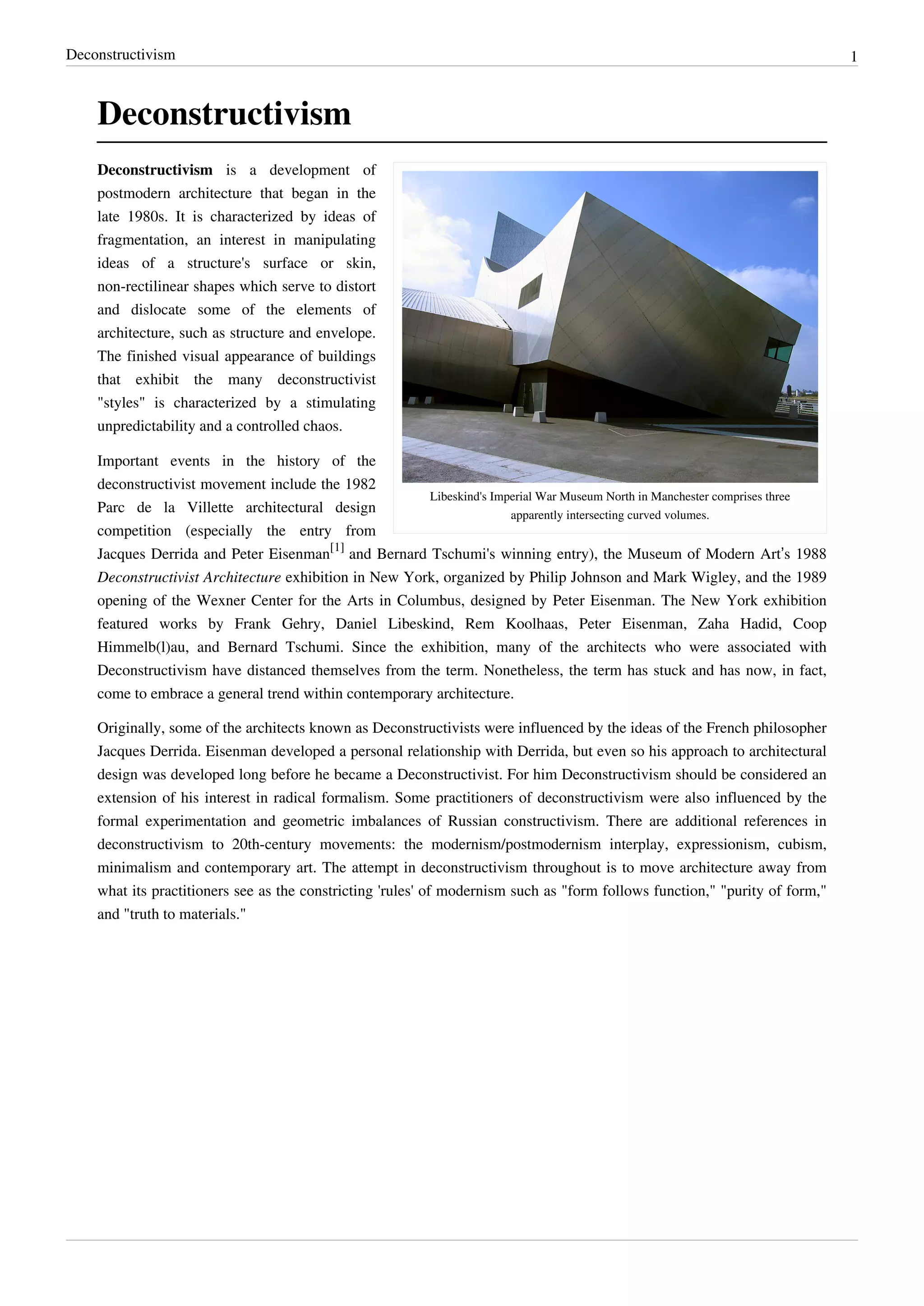 Deconstructivism | PDF