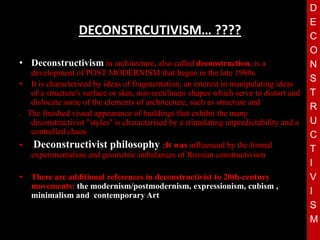 Deconstructivism | PPTX