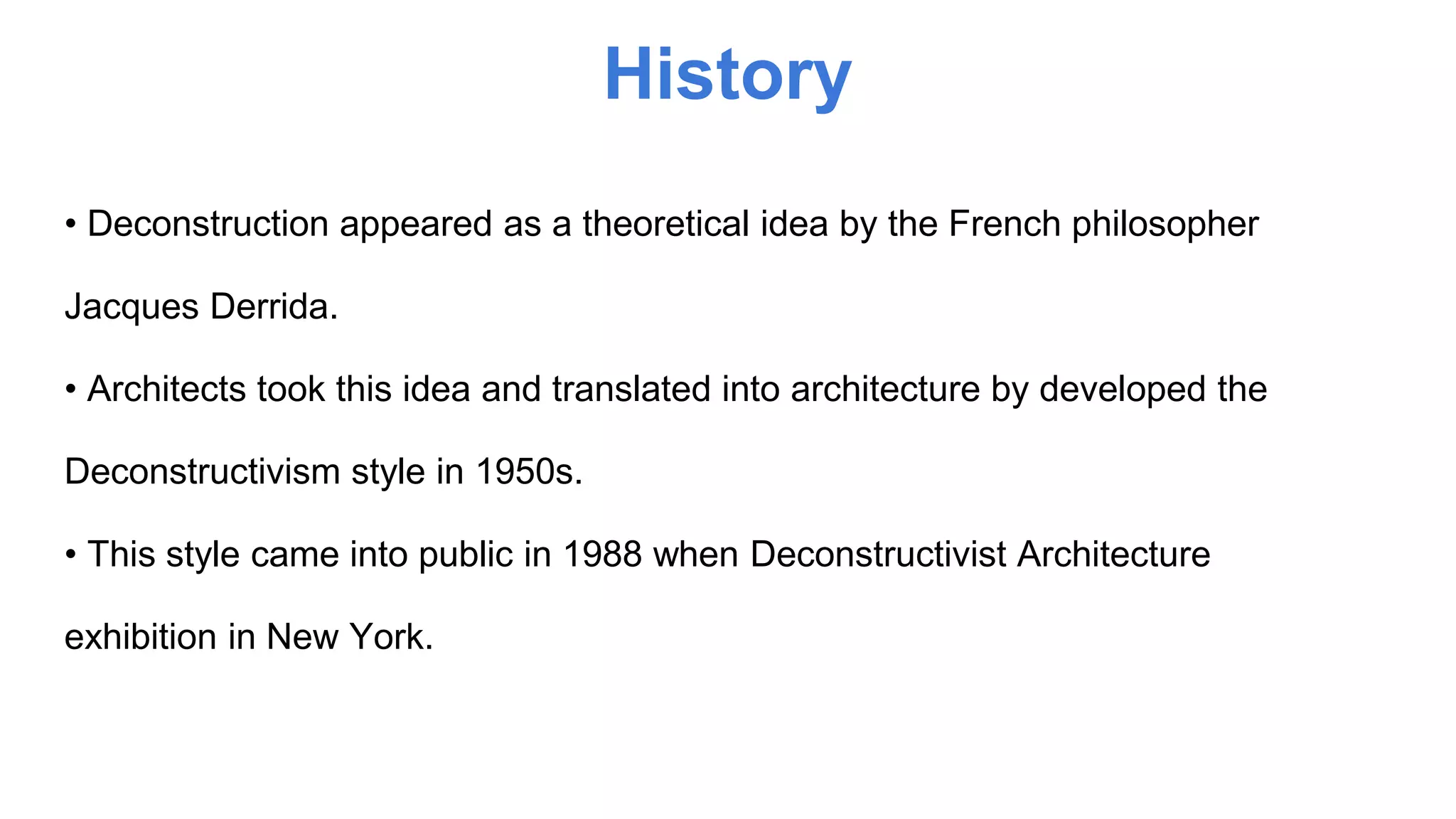 Deconstructivism | PPTX