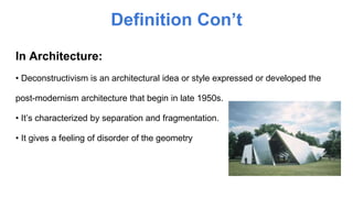 Deconstructivism | PPTX