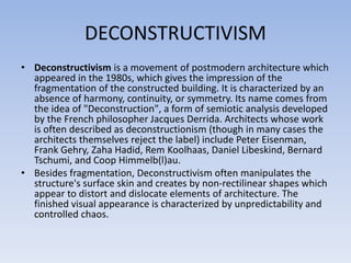 Deconstructivism | PPTX
