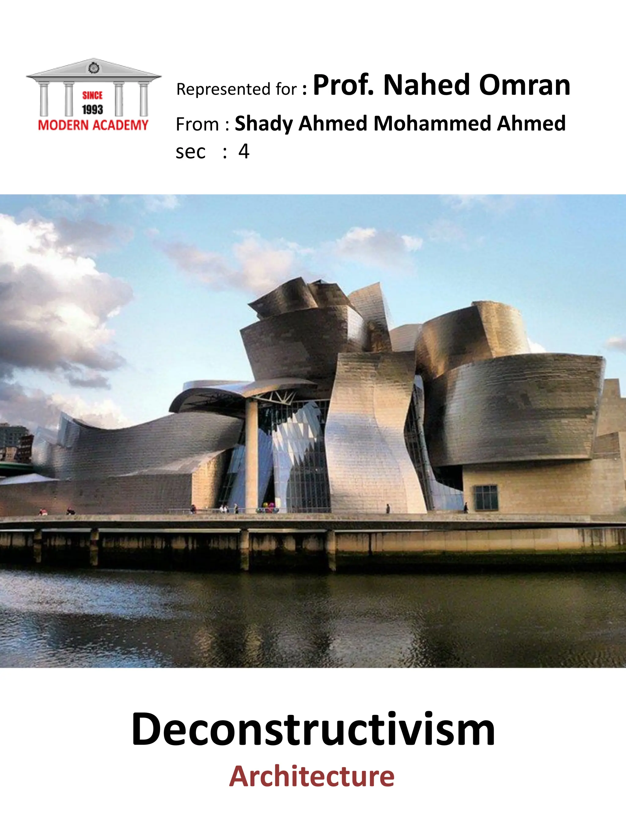 A Breif About Deconstructivism Architecture Pdf