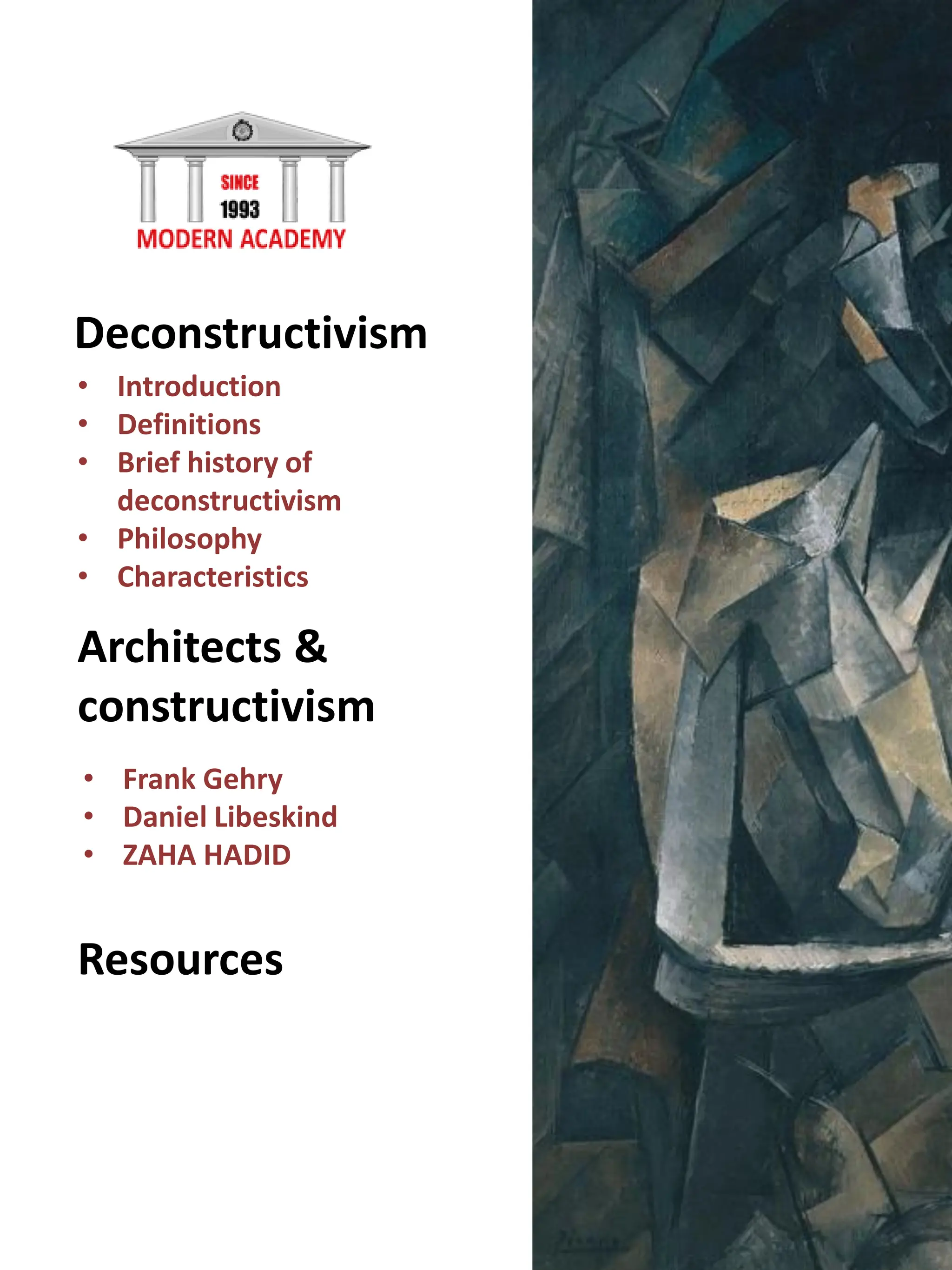 A breif about Deconstructivism Architecture | PDF