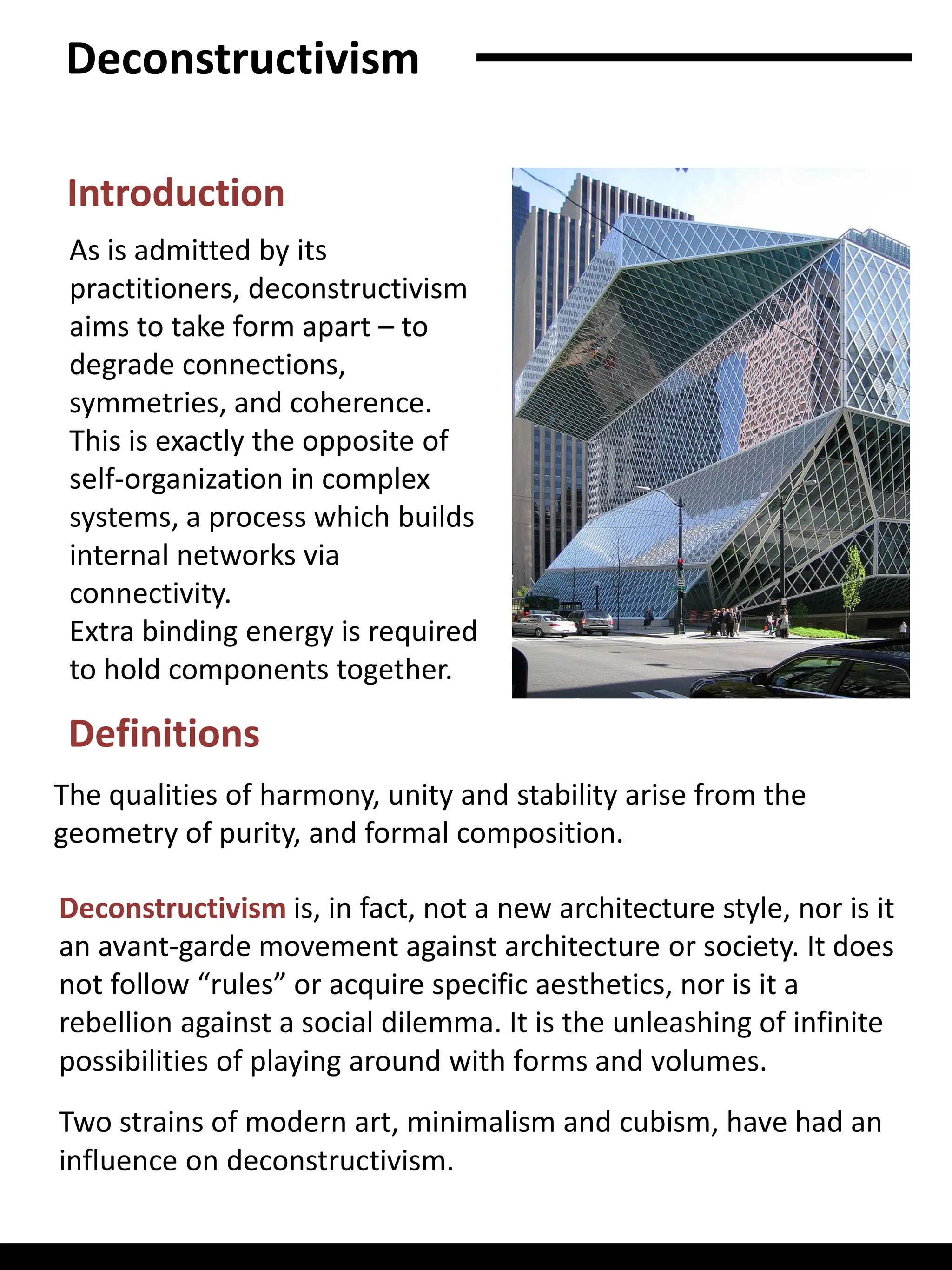 A breif about Deconstructivism Architecture | PDF
