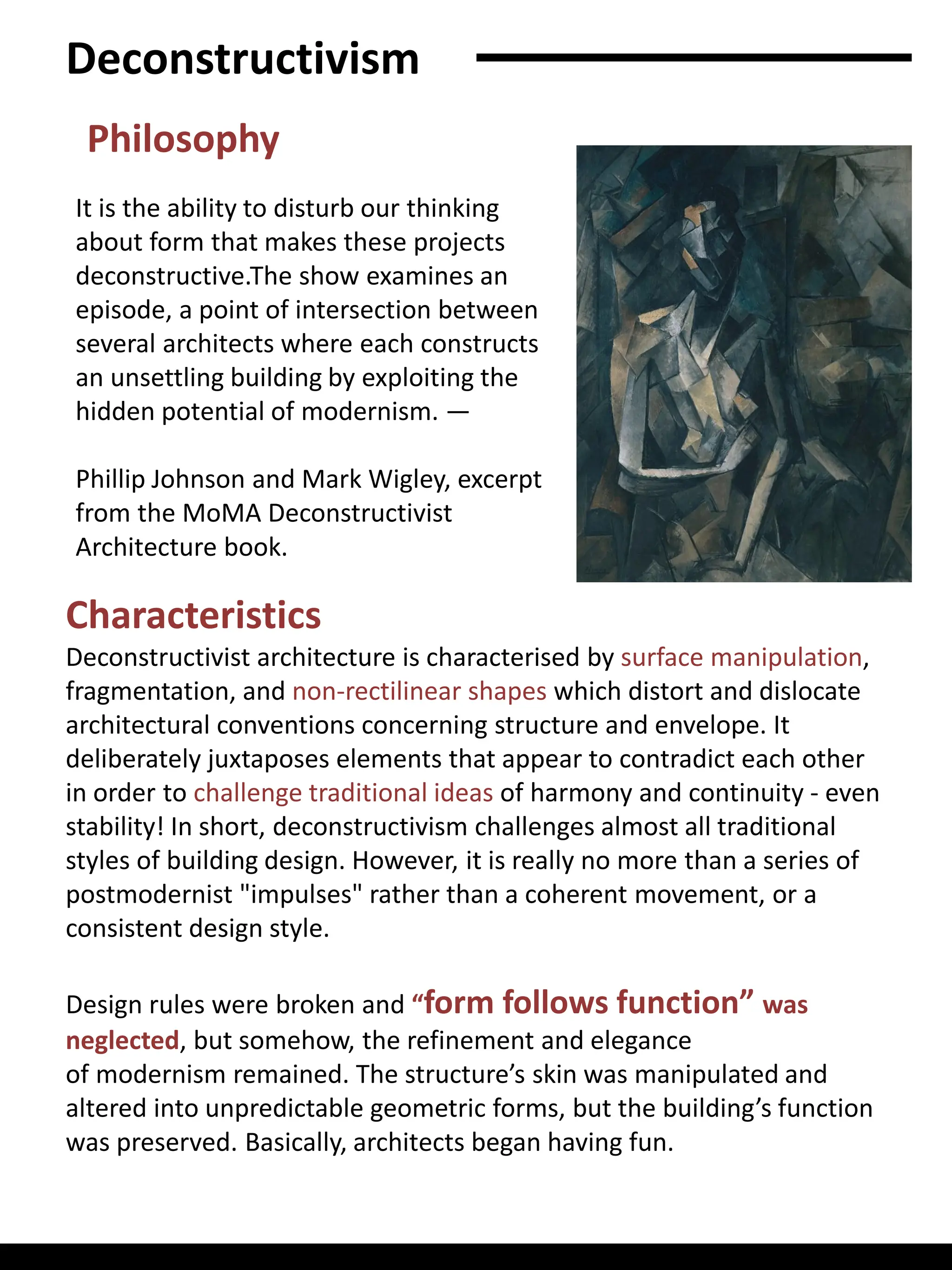 A Breif About Deconstructivism Architecture Pdf