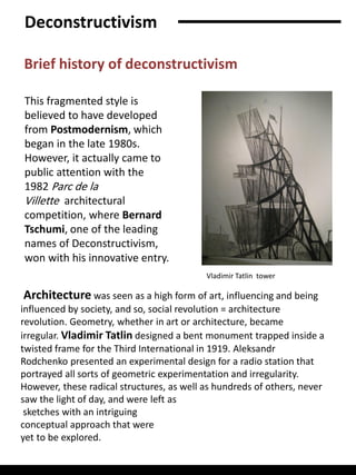 A breif about Deconstructivism Architecture | PDF