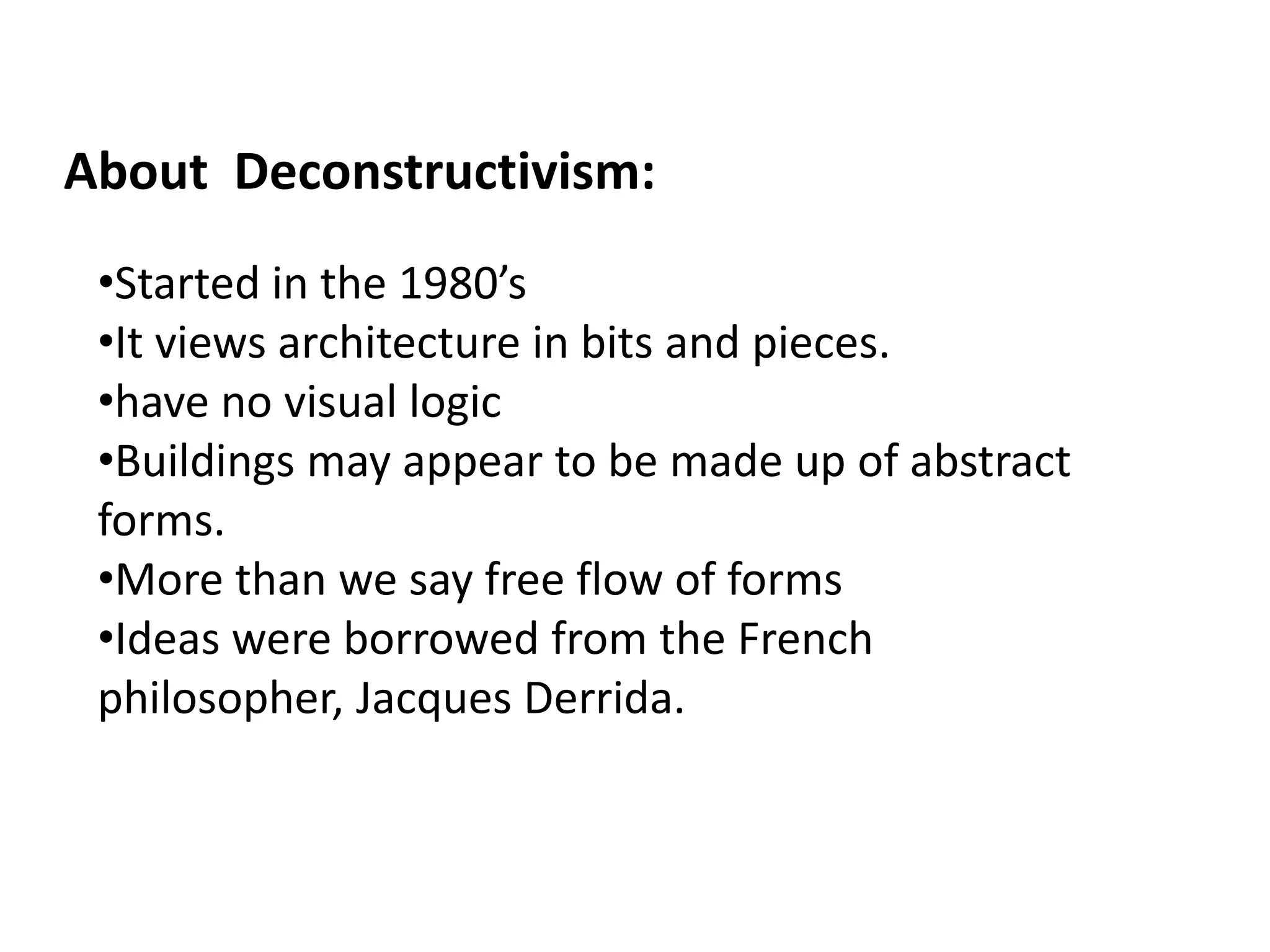 Deconstructivism | PPTX