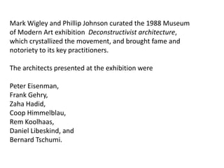 Deconstructivism | PPTX