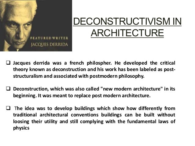 Jacques Derrida Deconstruction Poststructuralism
