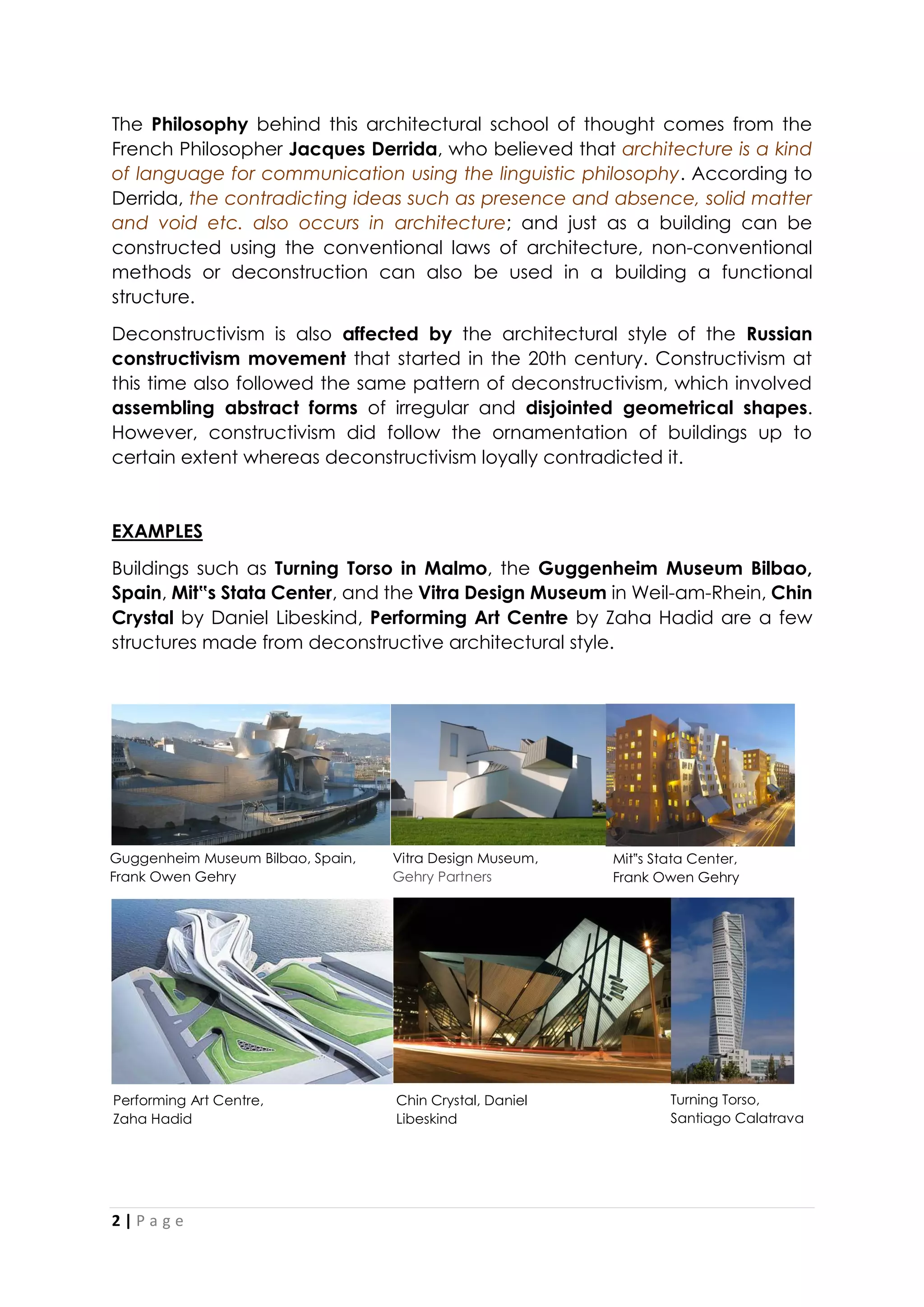 Deconstructivism in Architecture | PDF