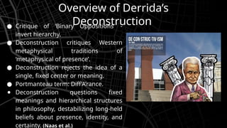 Deconstructivist Architecture_ An Architectural Reflection of Derrida’s Deconstruction.pptx