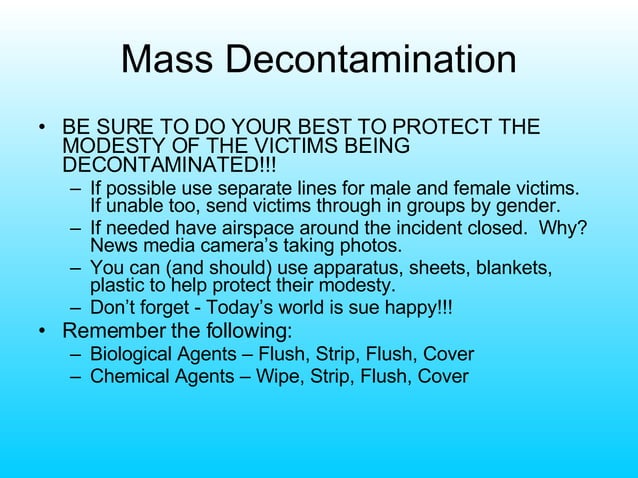 Decontamination | PPT | First Aid | Injuries