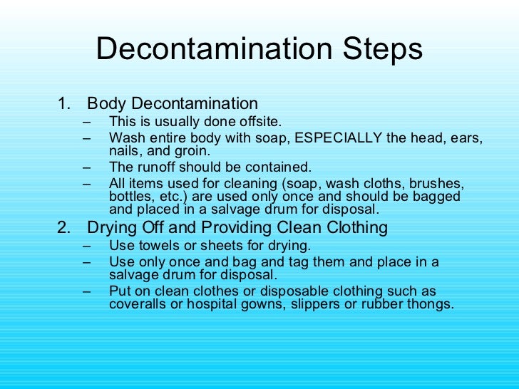 Decontamination