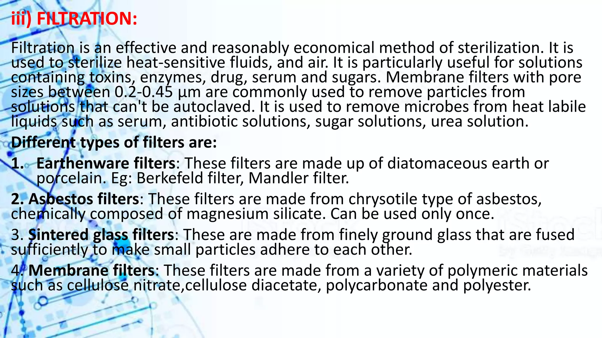 Decontamination, Disinfection and sterilisation | PPTX