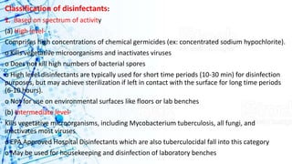 Decontamination, Disinfection and sterilisation | PPTX