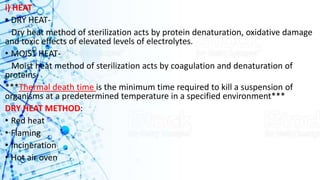 Decontamination, Disinfection and sterilisation | PPTX